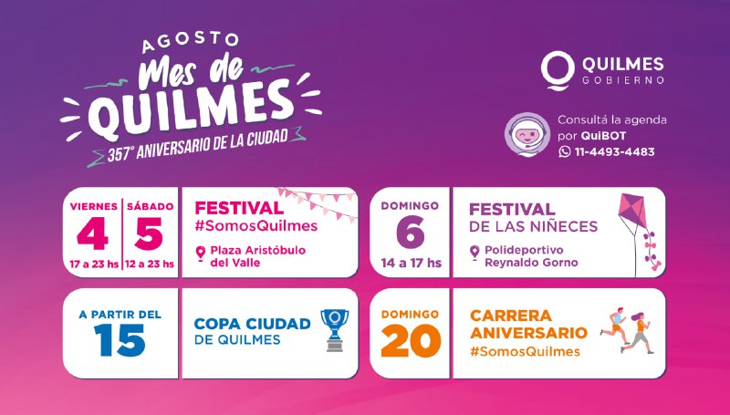 Se viene el «Mes de Quilmes» con música, gastronomía, deportes y ...